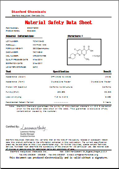 Stanford Chemicals-Stanford Analytical Chemicals Inc.
